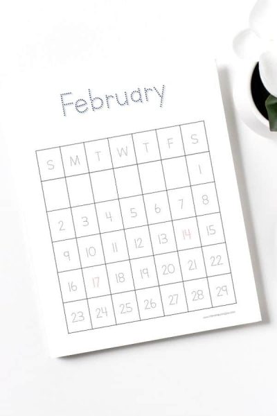 tracing-february-printable-for-kids-vertical